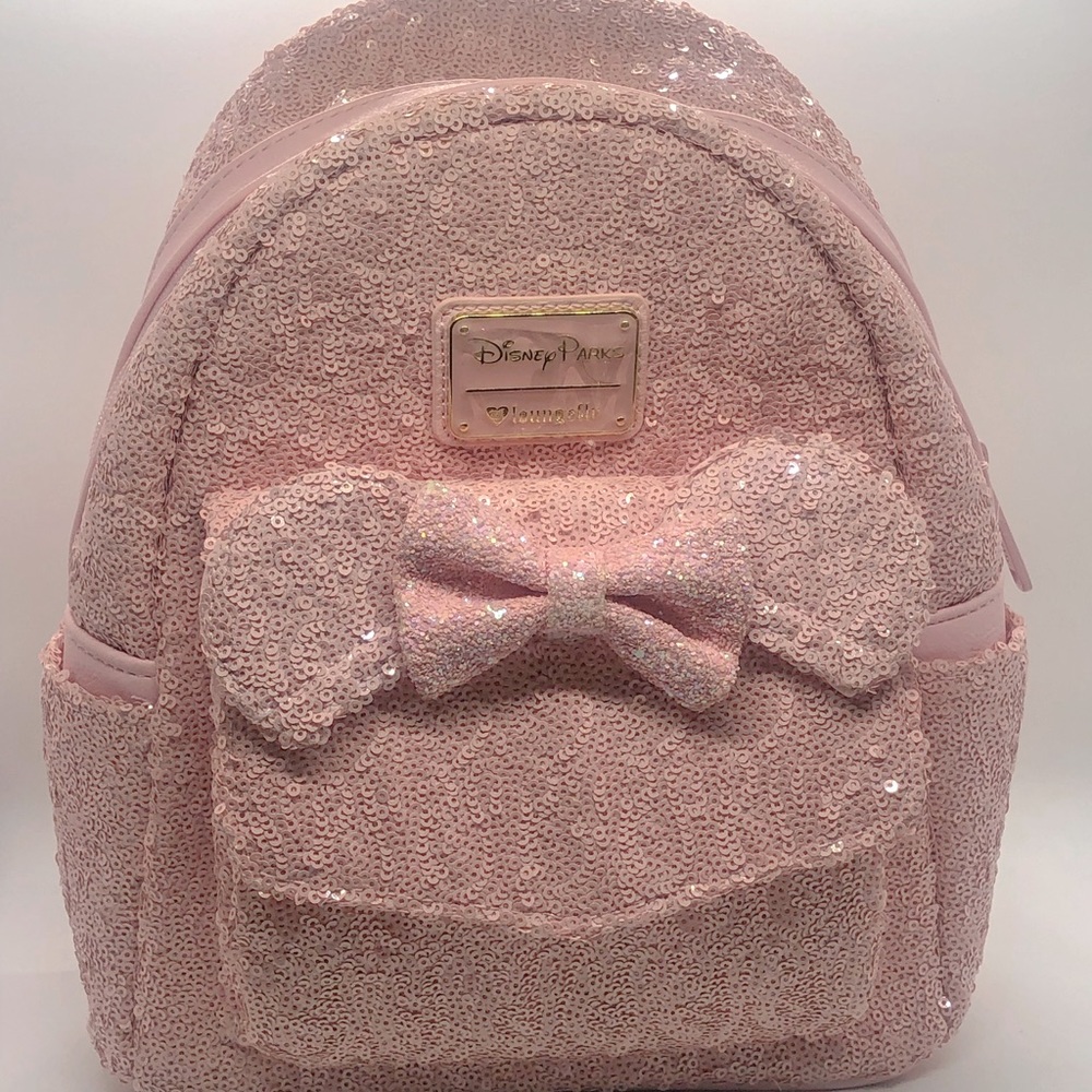 New Disneyland Loungefly Millennial Pink Sequin Backp… - Gem
